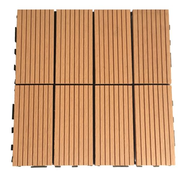 Garden Balcony Wood Plastic Composite WPC Flooring Tiles For Terrace 12ft