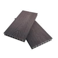 China WPC Dark Brown Composite Decking Planks 140x25mm Weatherproof for Balcony for sale