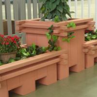 China Wood Plastic Composite WPC Planter Box 120x40x40 cm Weather Resistant Outdoor Garden Planter for sale