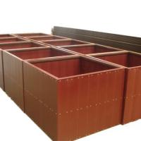 China Wood Plastic Composite WPC Planter Box 120x40x40 cm Weather Resistant Outdoor Garden Planter for sale