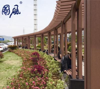 China Garden Outdoor Wood Plastic Composite Pergola for sale