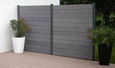 China Matte Finish WPC Fencing Panel Easy Clean for Office Courtyard for sale