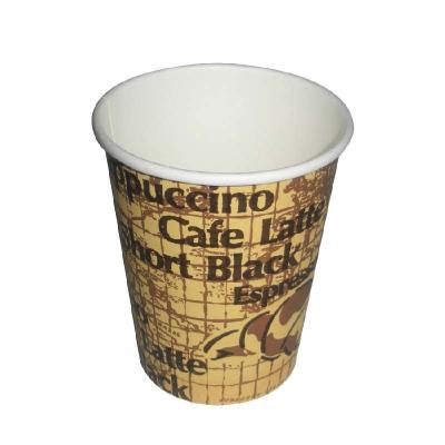 China 8 Oz Single Wall Takeaway Paper Coffee Cups PE Coated Offset Printing for sale