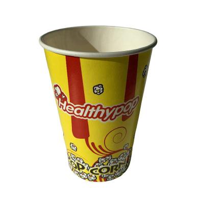 Cina 32 Oz Teatro Cinematografico Popcorn Bucket Customizable Take Away Paper Popcorn Tub in vendita