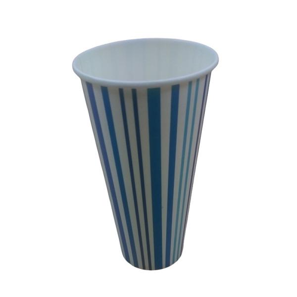 Quality Custom 22Oz Water Based Coating Paper Cup Single Wall Plastic Free for sale