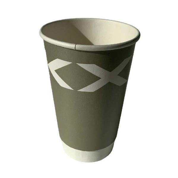 Quality Custom Printed Hot Coffee Paper Cups 16 Oz Double Wall Double Wall Hot Cup for sale