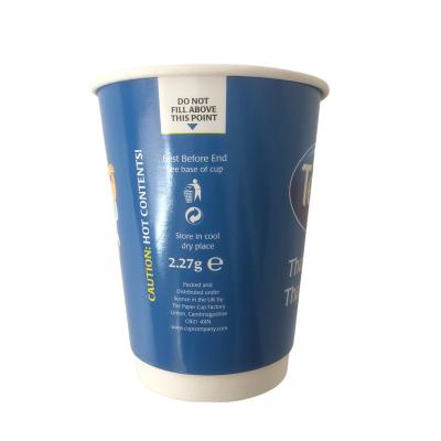 Cina Coppe calde a doppia parete a base d' acqua 8 oz Coppe di carta stampate Acqueo Rivestito in vendita