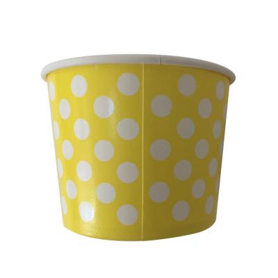 Cina Bottine di gelato in carta rivestita in PE con parete singola Bottine di gelato usa e getta 8 oz in vendita