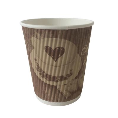 Cina Stampa flessibile 8 oz di carta a coppa tripla a parete compostaggio domestico a base d'acqua in vendita