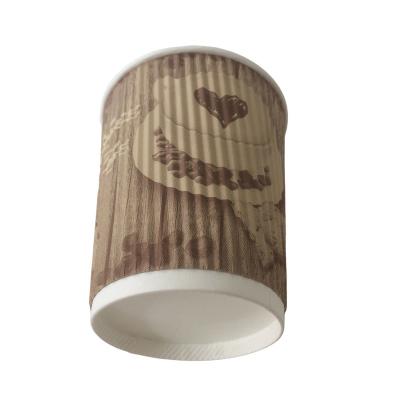 Cina Stampa flessibile 8 oz di carta a coppa tripla a parete compostaggio domestico a base d'acqua in vendita
