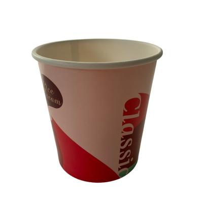 Cina Eco-friendly 7 oz Disposable Ice Cream Bowls Custom Print Acqueo Lining in vendita