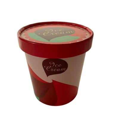 Cina Eco-friendly 7 oz Disposable Ice Cream Bowls Custom Print Acqueo Lining in vendita