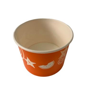 Cina 7 oz Coppa di carta di gelato Coppa di carta rivestita in PE di qualità alimentare in vendita
