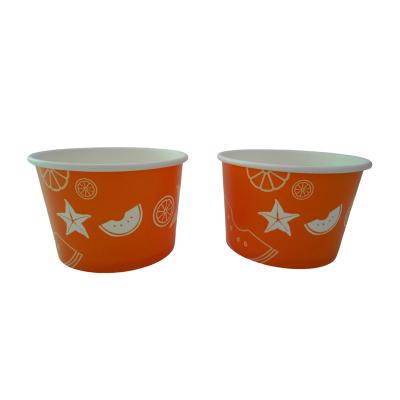 Cina 7 oz Coppa di carta di gelato Coppa di carta rivestita in PE di qualità alimentare in vendita