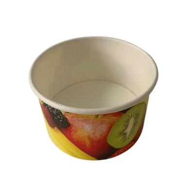 Cina 2.4 Oz Coppe di gelato in carta compostabili con rivestimento acquoso di carta vasche di gelato in vendita