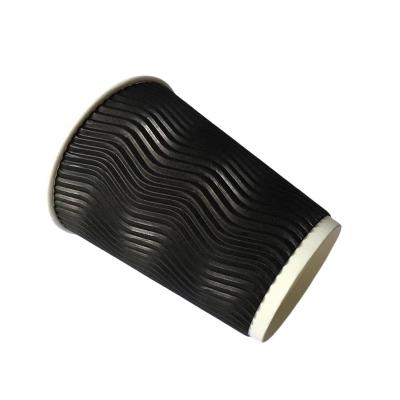Cina Coppe di carta ondulata a tripla parete 12 oz Rivestimento di barriera acquosa per bevande calde in vendita