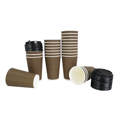 China Duurzaam watergebaseerd 16 oz Drievoudig wandpapierbeker Geen kunststofcoating DIN gecertificeerd for sale