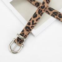 Quality Custom belt leopard print belt alloy pin buckle versatile pairs with jeans for sale