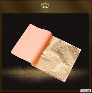 China Best quality and Eco-friendly furniture decoration 14*14 CM Italy booklet gold foil leaf for sale
