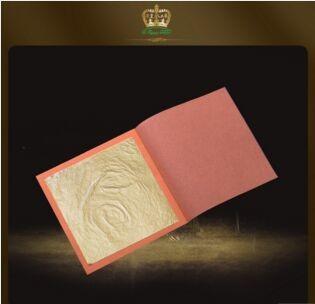 China Factory wholesale hot sale craft 12k pure gold foil leaf sheet 8*8 CM 50% gold content for sale