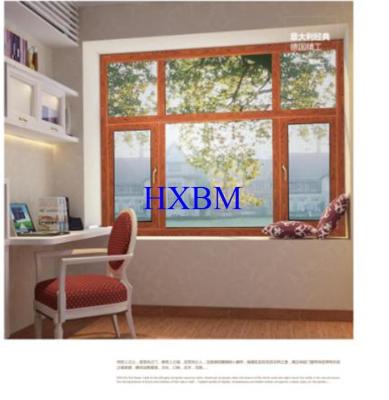 China Contemporary Home Aluminium And Wood Windows , 5mm Glass Double Glazed Windows for sale
