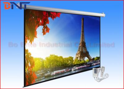 China White Roll Up Remote Projection Projector Screen Wall Mount 135 Inch 4 3 for sale