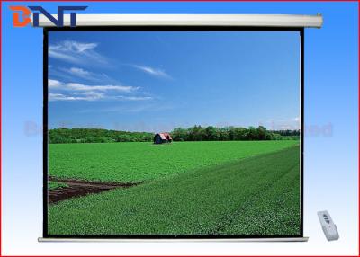 China Roll Down Flat Projector Screen On Wall , Electric Screens For Projectors 84 Inch for sale