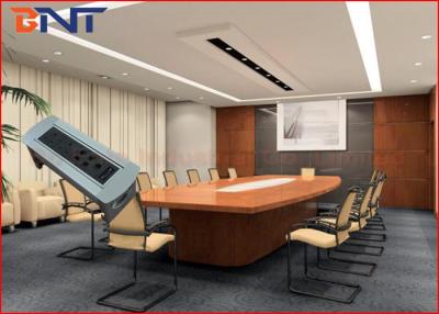 China UK Standard Desktop Conference Table Socket , Table Manual Rotating Power Outlet for sale