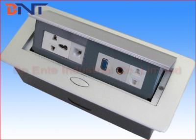 China Stromversorgung versteckte Schreibtisch-Knall-oben Sockel mit ovaler Audioecke der Form-3,5 zu verkaufen