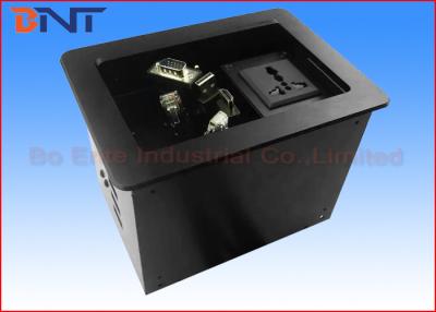 China Commercial Compact Table Cable Cubby , Slip Up Conference Table Connectivity Box for sale