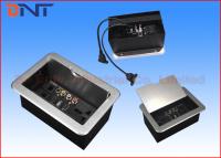 China Slip Up Cover Multimedia Desktop Socket , Office Table Cable Cubby for sale