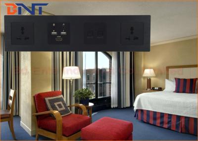 China Intelligent Media Hub , Brushed Aluminum Alloy Mutimedia Wall Socket for sale