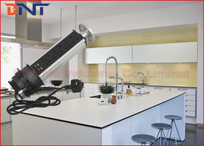 China British Standard Kitchen Worktop Pop Up Power Outlet With 2 USB Charging Outlets for sale