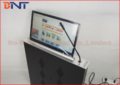 Cina Il monitor esile di LCD/LED del ripiano del tavolo di conferenza ha motorizzato l'ascensore con il microfono in vendita