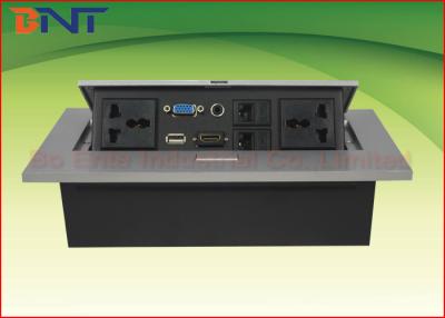 Chine prises de bruit de bureau cachées par épaisseur de 7Mm, boîte multi de prise de fonction rectangulaire à vendre