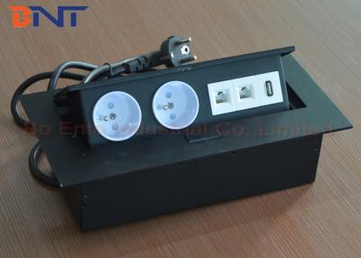 Chine Prise de puissance cachée de table de bruit de bouton-poussoir de rectangle avec HDMI/RJ45 à vendre