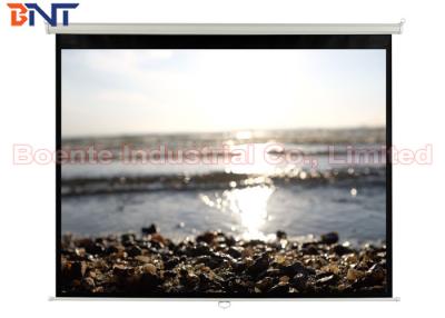 China Smoothly High Quality PVC Fabric Auto-locking Manual Projector Screen 100 Inch 4:3 Format for sale