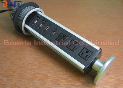 China Silver Top Kitchen Worktop Electrical Sockets With US Standard Power Outlets for sale