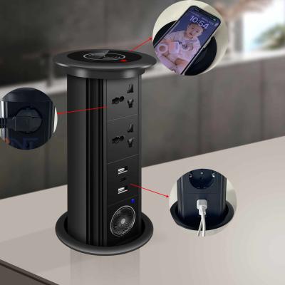 Chine électrique intelligent intelligent de levage motorisé surélevé bureau prise d'alimentation table de conférence cuisine prise d'alimentation à vendre