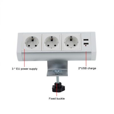 China Boente clamp on desk removable desktop mount multi-outlets uk power socket with usb/table clamp mount power outlet for sale