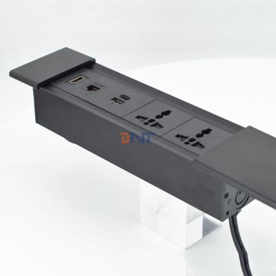 China Multi-Functional Sliding Cover Power Socket for Office Desks with USB Charge Module type for sale