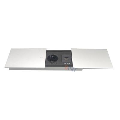 China Multi-Functional Sliding Cover USB smart sliding cover hidden office table universal power tabletop power socket for sale