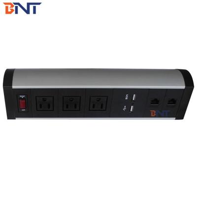 China Boente eu power plug table clamp mount outlet / clamping table power outlet office desk power outlets for sale