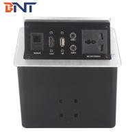 China Conference Desktop Power Sockets , Pneumatic Table Pop Up Socket Box for sale