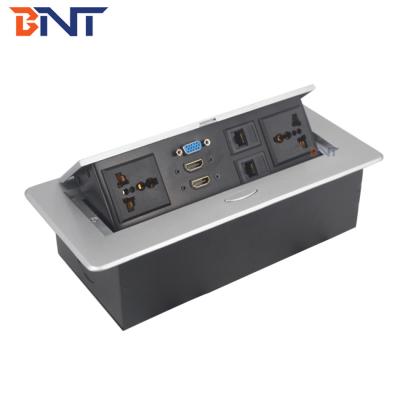 中国 220V スクウェア デスクトップ ポップアップ 電力プラグ コンピュータ用亜鉛合金 販売のため
