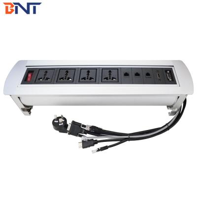China Black  Matt Top Panel  table hidden socket  For  Hotel Room for sale