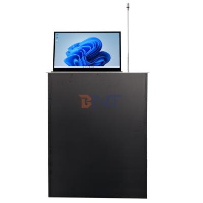 China Intelligent Flush Mount Retractable Screen LCD Monitor Lift Fast Lifting Built-in Microphone for Conferences for sale