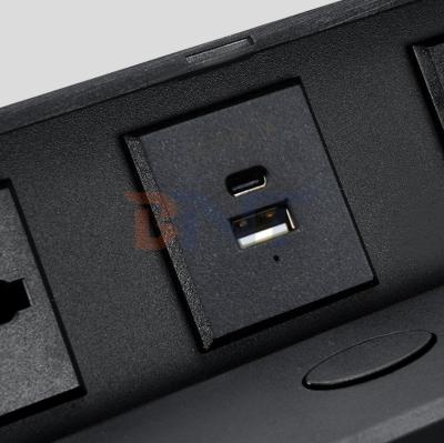 China Custom Pop-Up Design Electric Power UK Plug Socket Flush Mount 2 Outlets Tabletop Socket for Meeting & Conference Tables for sale