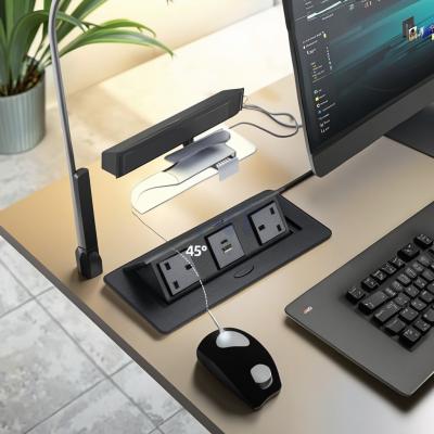 China Custom Pop-Up Design Electric Power UK Plug Socket Flush Mount 2 Outlets Tabletop Socket for Meeting & Conference Tables for sale