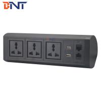 China movable style with double universal power plug clamp on table socket BTS-409 for sale